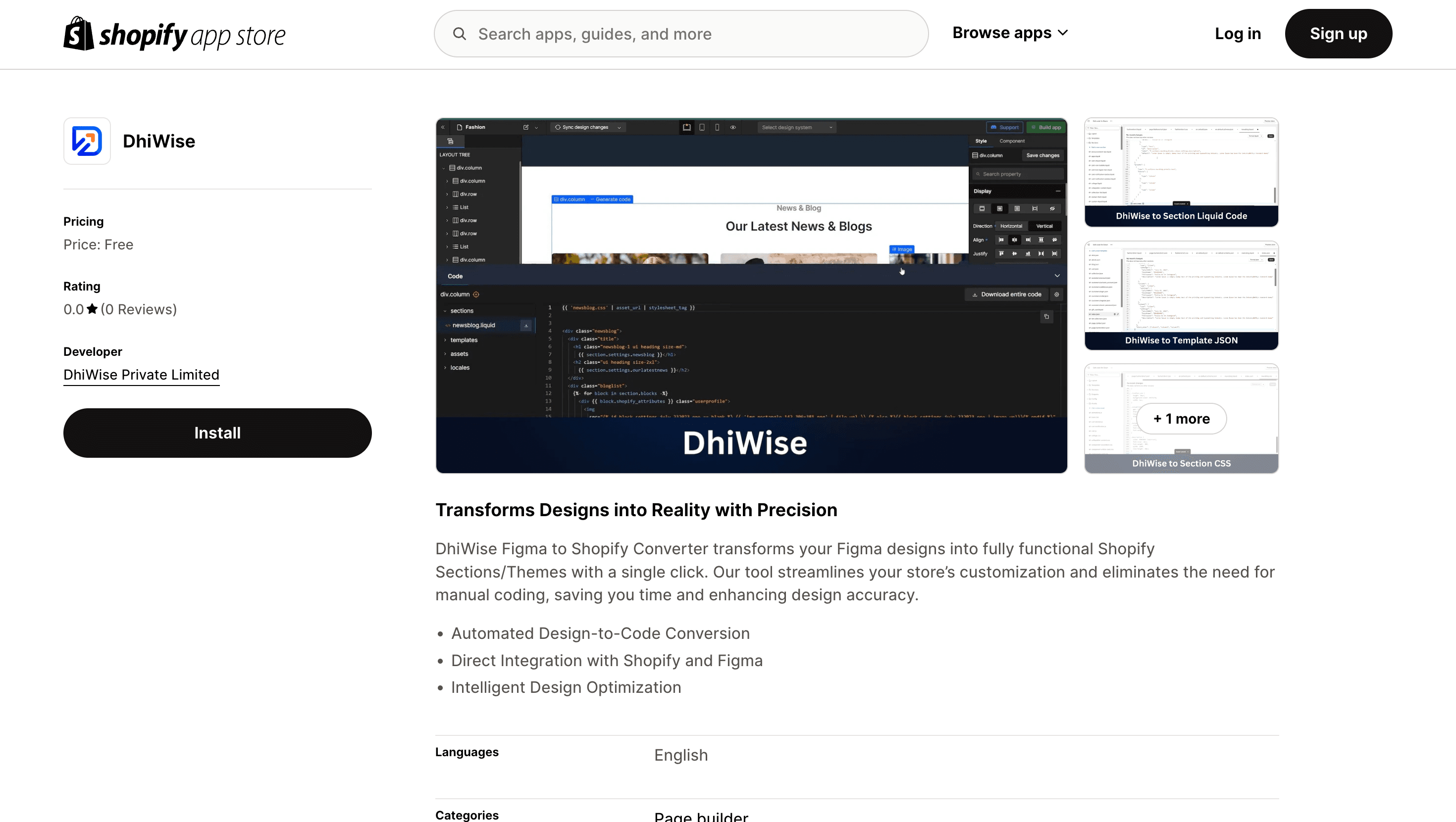 Figma to Shopify Liquid: Create Shopify Store with DhiWise