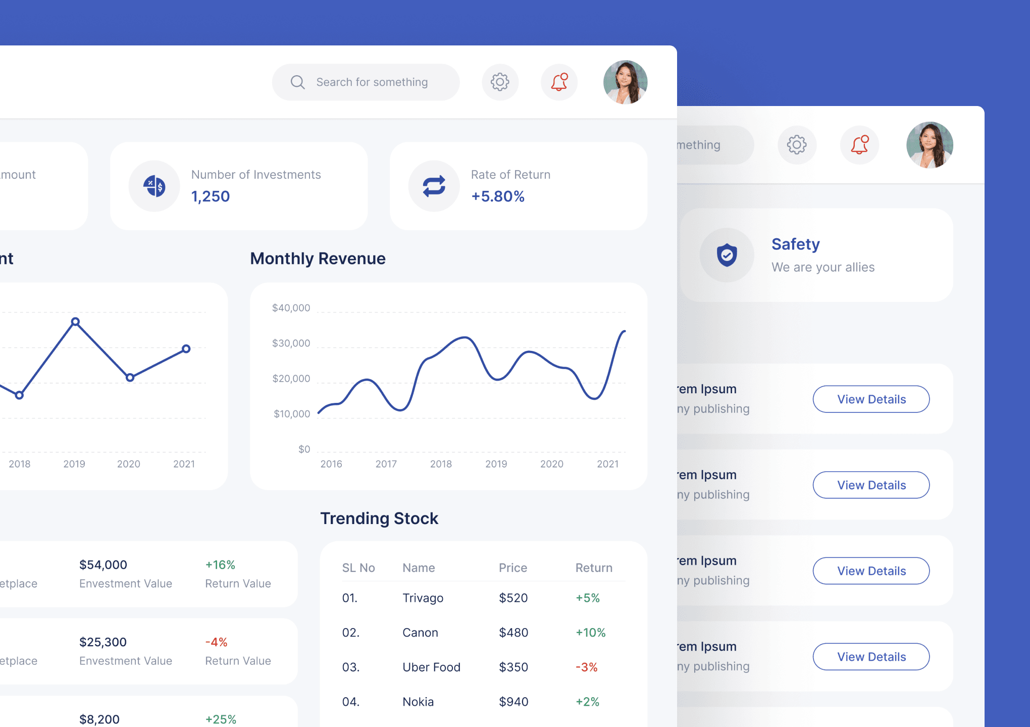 Ready to use Soft Bank UI Kit for React Web Application