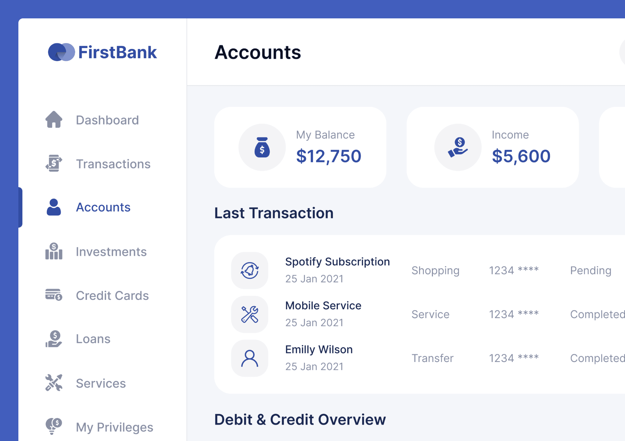Ready to use Soft Bank UI Kit for React Web Application