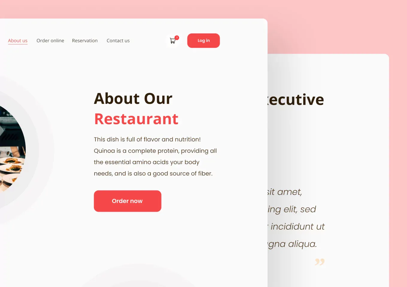 Restaurant Website Template for React Web App by DhiWise