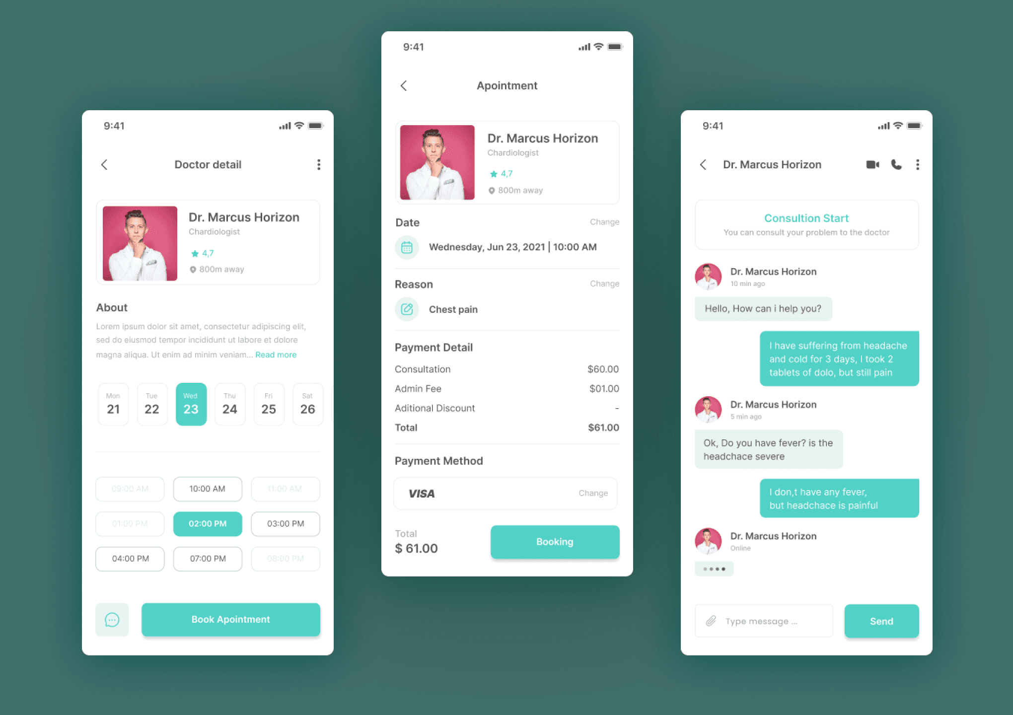 Prebuilt, responsive healthcare mobile app template by DhiWise