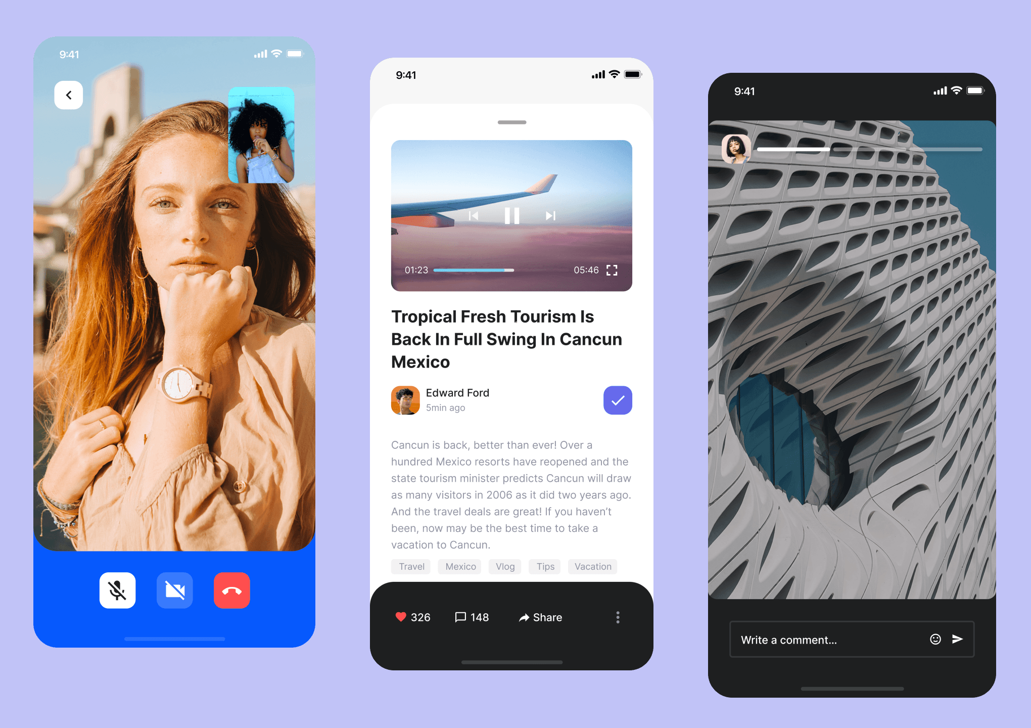 Social media app UI kit for Flutter mobile app by DhiWise