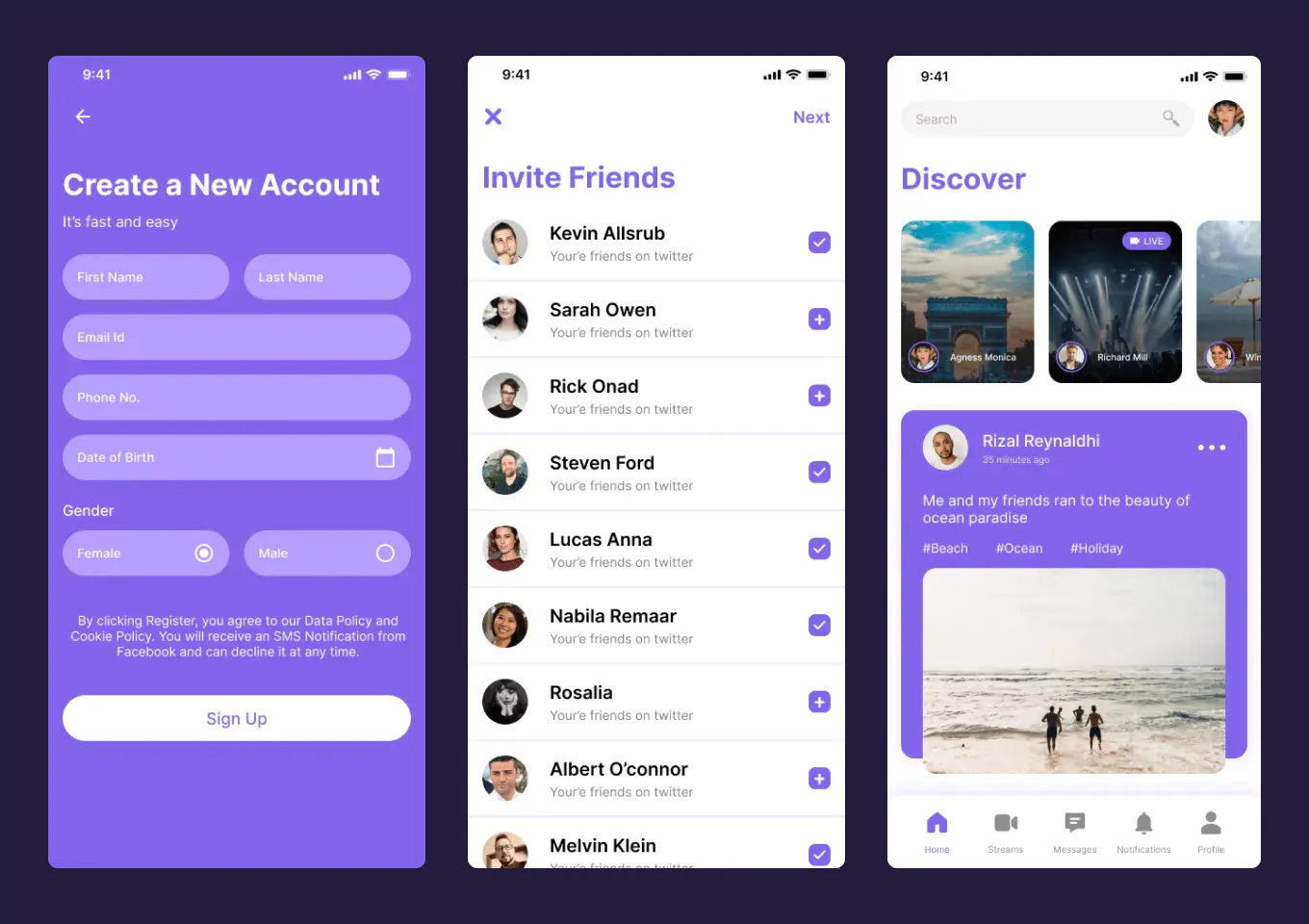 Dating app UI kit for Flutter mobile application by DhiWise Dating app UI kit for Flutter mobile application by DhiWise