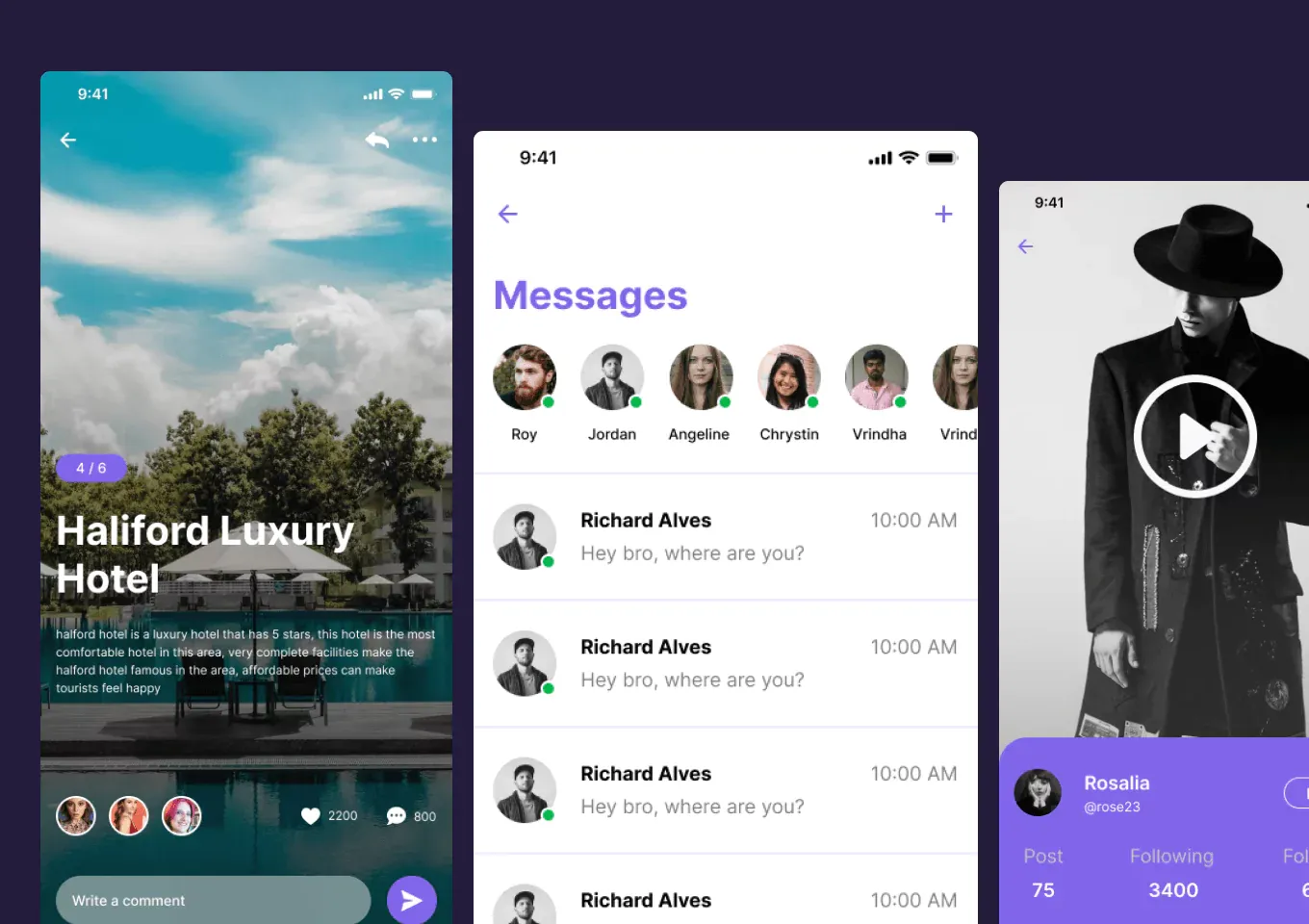 Dating App Ui Kit For Flutter Mobile Application By Dhiwise