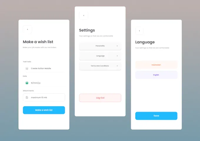 Ready to use responsive To Do mobile app template by DhiWise